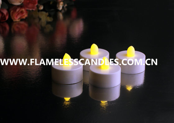 China White Body flameless LED Tealight Candles , Plastic LED Candles Set for Christmas or Event distributor