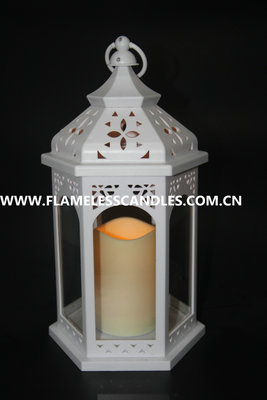 China Indoor White Flameless Candle Lanterns / Outdoor Hanging Candle Lanterns for Weddings distributor