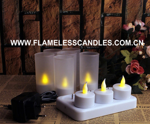 Rechargeable Tealight / Votive, Rechargeable LED tealights, Set Of 6 for sale