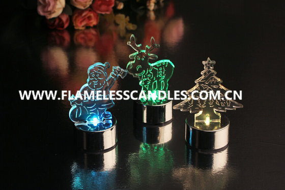 Amber / Color Changing Flameless LED Christmas Candles for Wedding / Holiday Gift for sale