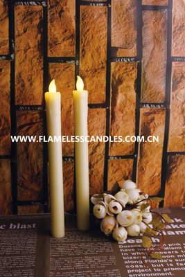 China Remote Control Outdoor Flameless Candles , Wax Flameless Taper Candles with Remote Control distributor