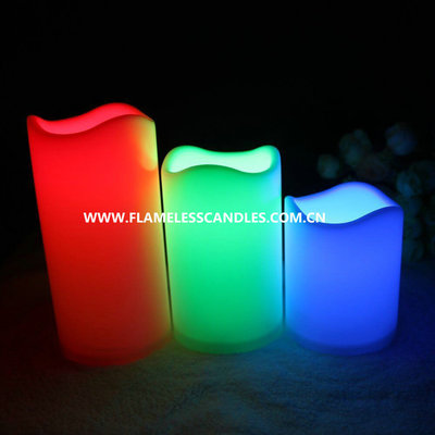 Color Changing Indoor And Outdoor Flameless LED Candles with Remote Control for Decoration for sale