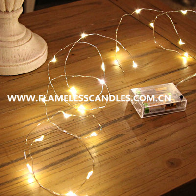 China 50 LED Battery Operated String Lights , Battery Powered Copper Wire LED String Fairy Lights distributor
