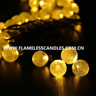 China LED Crystal Ball Fairy Light Battery Operated String Lights Outdoor Decoration Use distributor