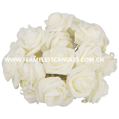 China Battery Operated LED Outdoor Rose String Lights For Party And Wedding or Festival Decoration distributor