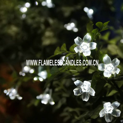 Cool White Blossom Battery Operated String Lights Multi-color IP44 with Static Flickering for sale