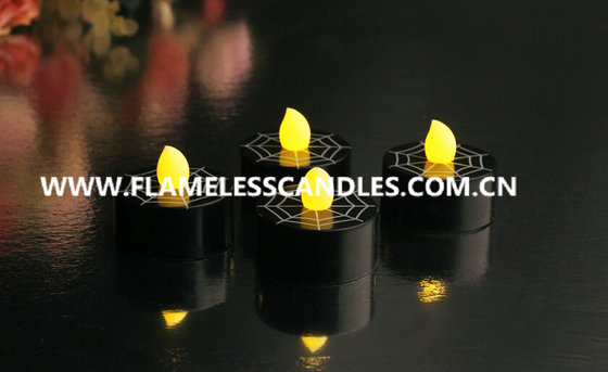 cheap  Battery Operated Flickery Flameless LED Tealight Candles with Halloween Design