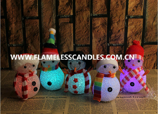 cheap  Cute LED Christmas Candle Lights , Flameless LED Battery Operated Snowman Candles