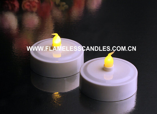 cheap  Jumbo Flickering Amber LED Tealights, Longer Running Time