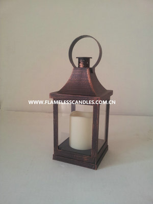 cheap  Classic Design Flameless LED Plastic Lantern with LED Candle Inside for Home Decor