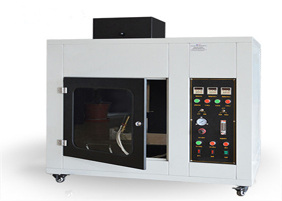 China GB / T8333 Flammability Test Apparatus Horizontal Vertical Flame Height 38mm supplier