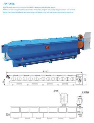 Copper Bar Wire Rod Drawing Machine , Wire Drawing Plant Production Line supplier