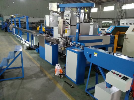 Blue Color Wire Extrusion Machine Algeria Building Cable Extruder Machine Production Line supplier