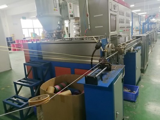 FTTH Drop Fiber Optic Cable Machine , Low Noise Wire Making Machine supplier
