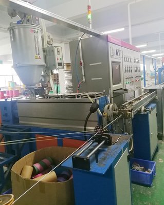 FTTH Drop Fiber Optic Cable Machine , Low Noise Wire Making Machine supplier