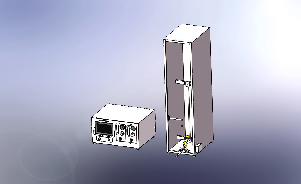 Carbon Steel Combustion Testing Equipment , Flame Test Chamber For Single Wire Tilt