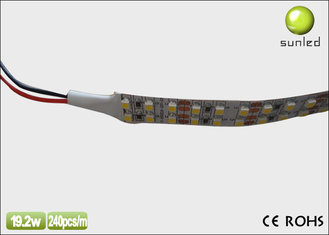 Double Row SMD 3528 Warm White Flexible Led Strip Lights 240 Leds / M