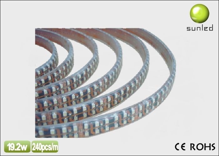 Cool White / Red / Green Double Line Flexible LED Strip Lghts Used Outdoor