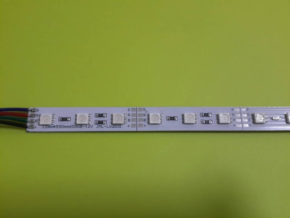 12V 5050 RGB Rigid Led Strip lights 60leds/m With 14.4Watt Non Waterproof
