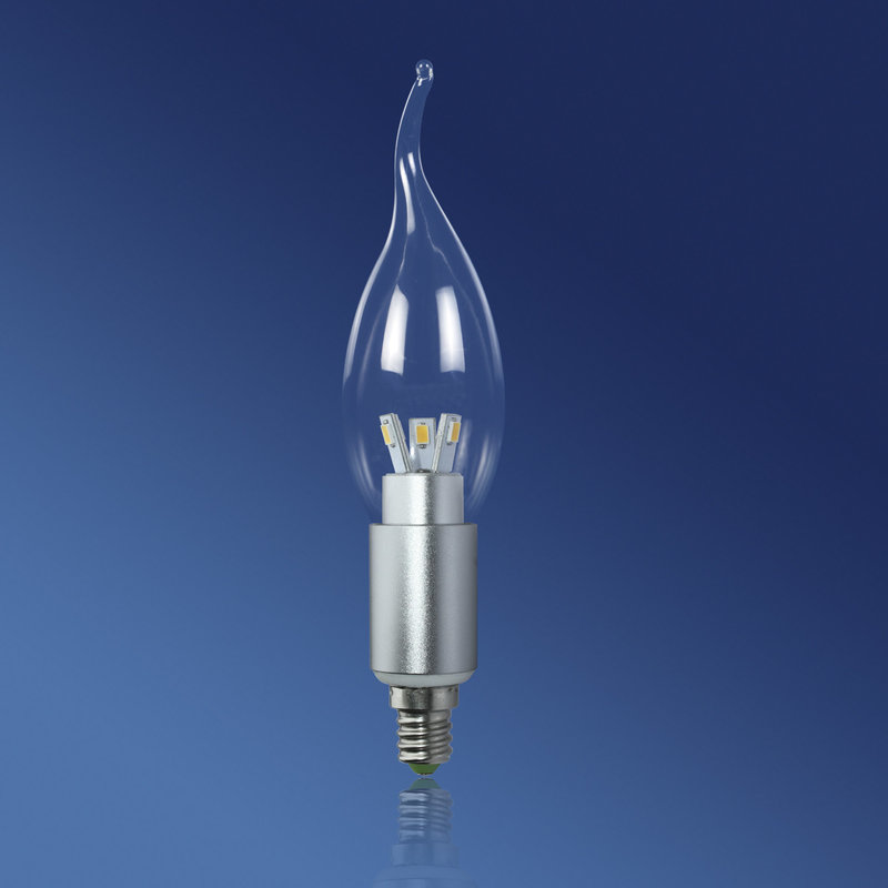 3W 2800K - 6500K E12 Dimmable 5630 Led Candle Light Bulbs for Jewelry, atmosphere lighting