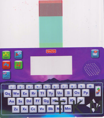 China Multicolored Printed Keyboard Membrane Switch With Metal Dome And Rubber Keys distributor