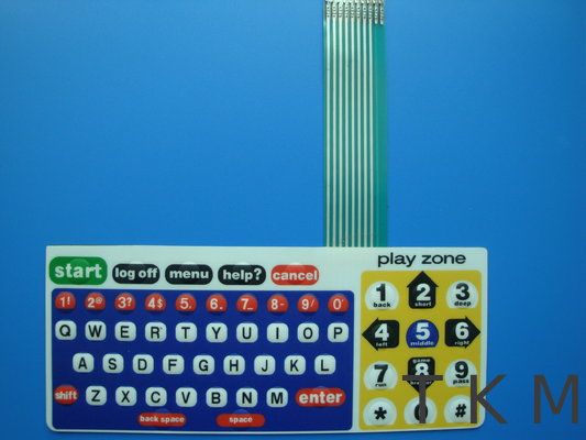 China Single Tactile PET / PC Waterproof Membrane Switch For Computer Keyboard distributor