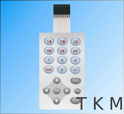 China Multicolored Printed Touch Screen Membrane Keyboard Switch PVC With Tactile Buttons distributor