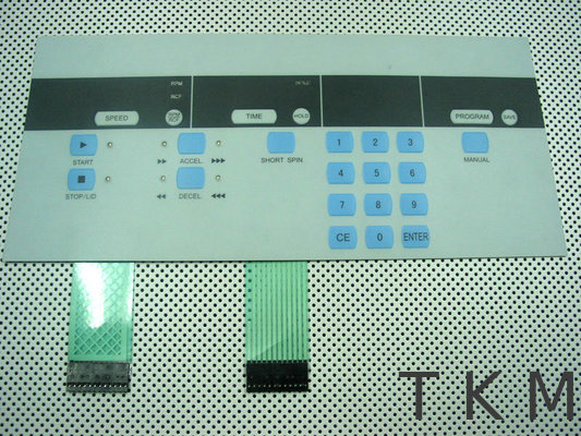 China Gloss PC Flexible Tactile Membrane Switch With Embossed Poly Dome And Rubber Keys distributor