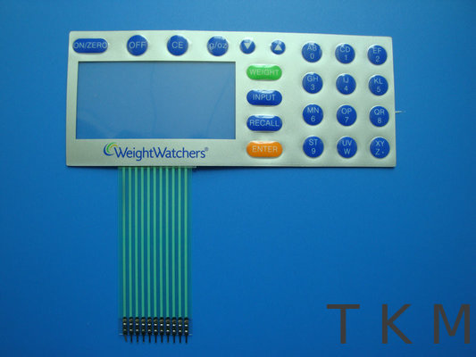 China Digital Printed Embossed Keypad Membrane Switch 30V DC With Touch Panel distributor