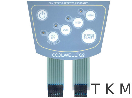 China Customized Printed Flexible Membrane Switch Overlay with 3M Adhesive And Rubber Keys distributor