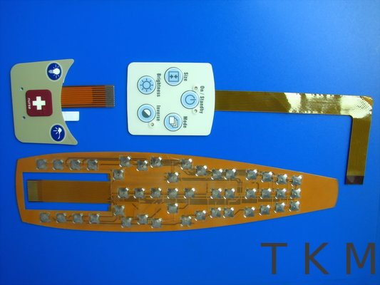 China PET Flat Flexible Membrane Switch With Metal Dome , Thin Film Switch Panel distributor