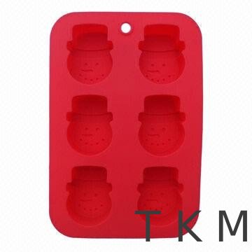 China Large Red Silicone Kitchen Utensils , Custom Silicone Cake Mold distributor