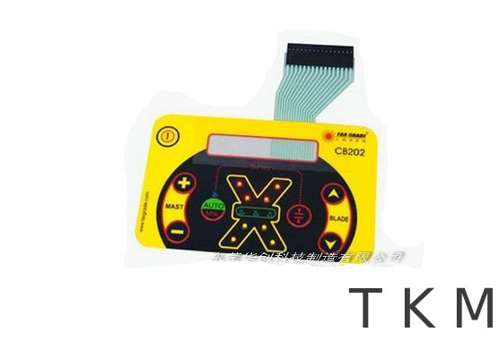 China Flat Backlit Membrane Switch Keyboard With LED , Heat Seal Connector distributor