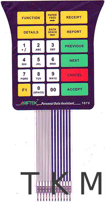 China Thin Film Concave-Convex Backlit Metal Dome Membrane Switch With Lcd Window distributor