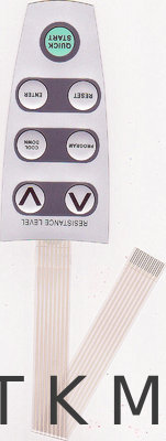 China Thin Film Backlit Membrane Switch With Metal Dome And Led Printing Black distributor