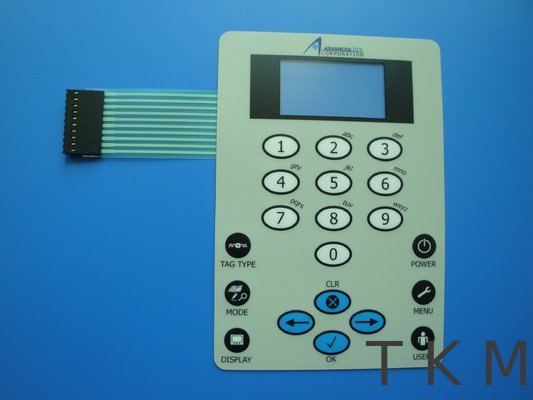 cheap  Custom Waterproof Membrane Switch Panel Flexible Keyboard With 3m Adhesive