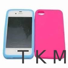 cheap  Eco Friednly Blue Silicone Cellphone Case OEM / ODM For Iphone5