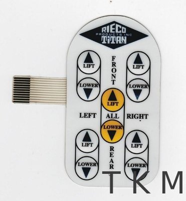 cheap  Digital Printed Keyboard Membrane Switch PET / PC Overlay With Embossing Rigid PCBA