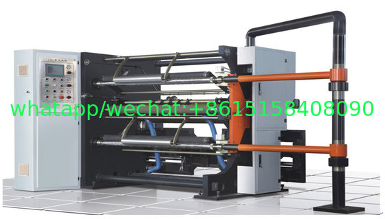 J-1300 High-speed Slitting Machine 800mm unwind 500mm rewind 400m/m shaftless double slipped air shafts PLC import parts