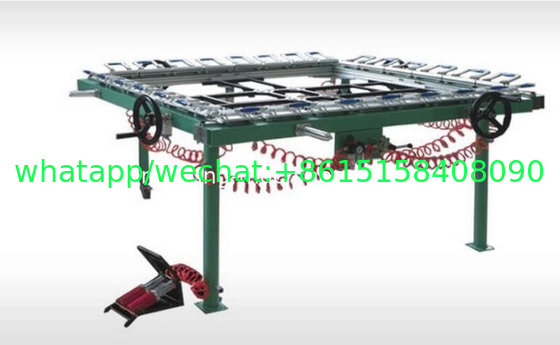 China top 1 screen press JINBAO Brand JB-1215B mechanical Tighten Economical silk screen mesh stretching machine
