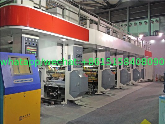 High Speed Seven Motor Drive Full Automatic Rotogravure Printing Press 300m/min 750mm unwind/rewind 3-50kgf servo motor