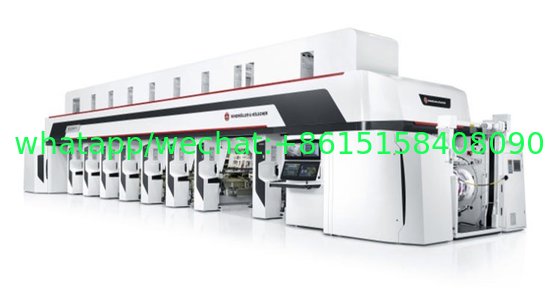 Electronic Line Shaft Gravure Printing Machine electric drying tube 300m/min 750mm unwind/rewind 3-50kgf servo motor