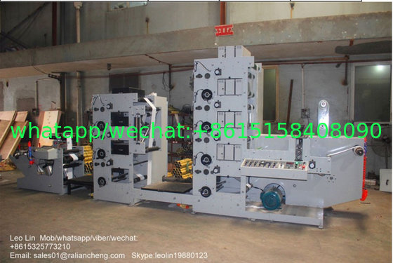 7color 320 two units(4+3) Label flexographic flexo printer machine self-adhesive sticker UV die cutting separted unwind