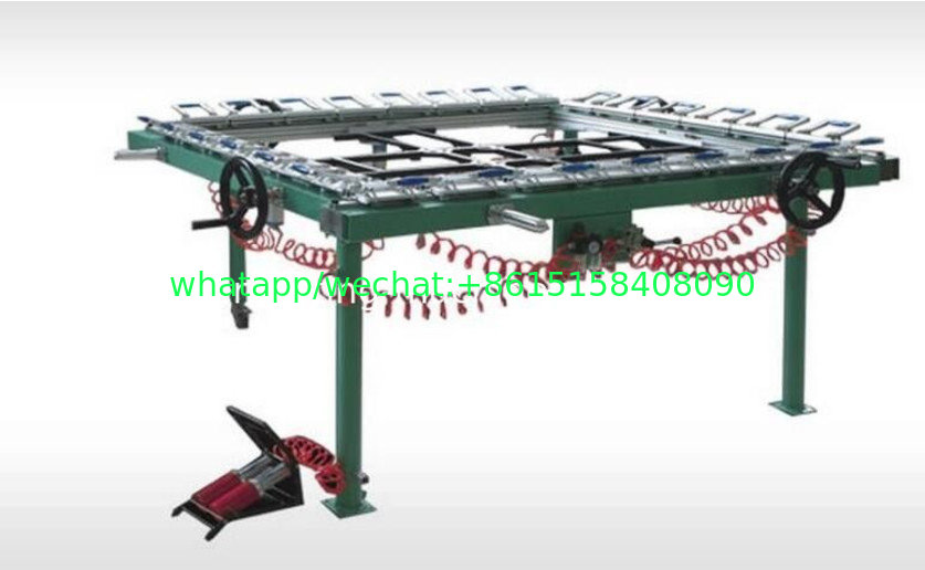 China top 1 screen press JINBAO Brand JB-1215B mechanical Tighten Economical silk screen mesh stretching machine