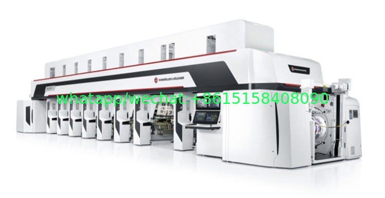 Electronic Line Shaft Gravure Printing Machine electric drying tube 300m/min 750mm unwind/rewind 3-50kgf servo motor