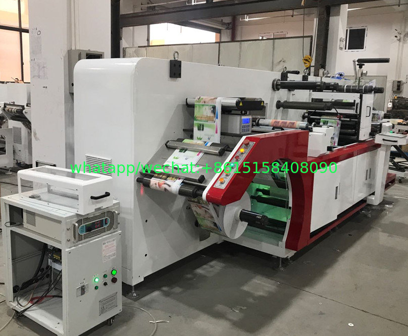 LCMQ-370 Full rotary semi intermittent die cutting machine with slitting 1 color print sheet cutting collection table