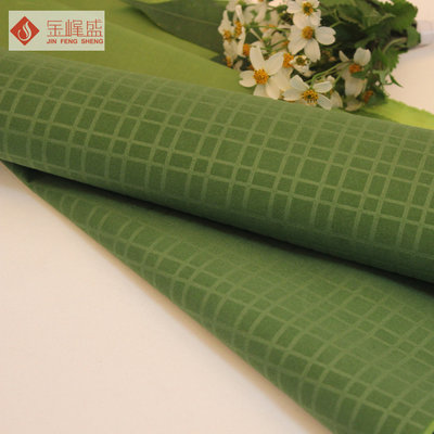 Plain Upholstery Embossed Velvet Fabric Green Printed For Package