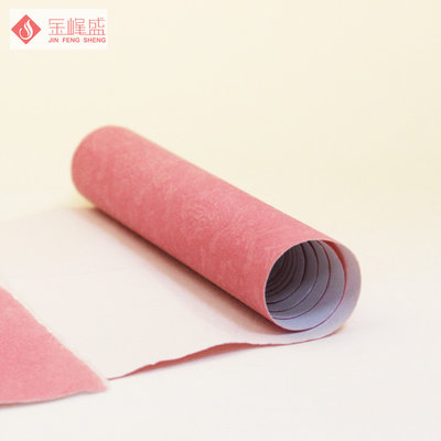 Printed Non Woven Embossed Velvet Fabric Pink For Home Textile