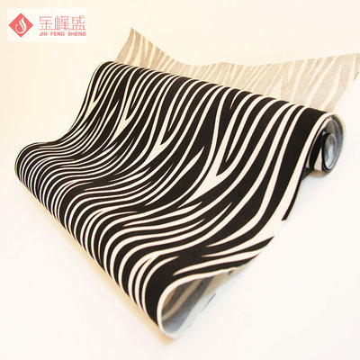 Nonwoven Embossed Velvet Fabric , Spunlace Zebra Upholstery Fabric
