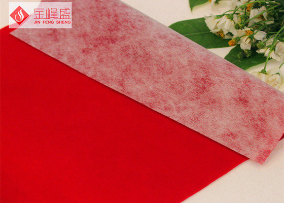 Plain Red Velvet Flock Fabric Patterned For Packaging Gift Box